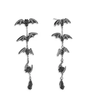 Baublebar Pave Bat Linear Drop Earrings - Black