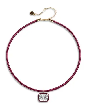 Baublebar Lindsay Crystal Fabric Wrapped Pendant Necklace, 16-19 - Red