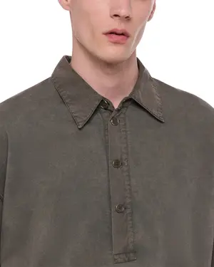 Helmut Lang Garment Dyed Terry Polo In Compact French Terry