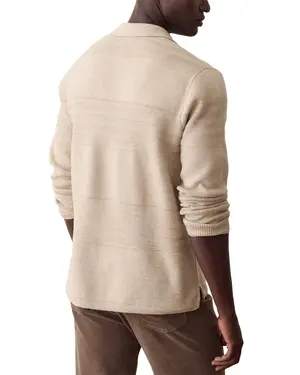 Marine Layer Rugby Relaxed Fit Cotton Polo Sweater