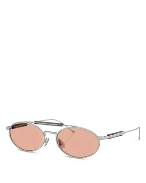 Brunello Cucinelli Round Sunglasses, 55mm - Clear