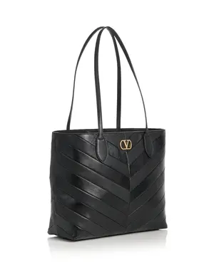 Valentino Garavani Vlogo Jean Medium Leather Shopping Tote