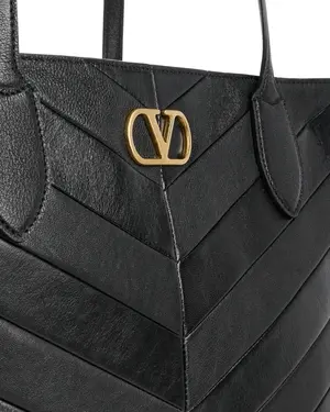 Valentino Garavani Vlogo Jean Medium Leather Shopping Tote