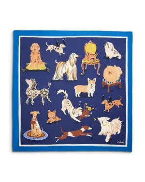 Echo Doggie Daycare Silk Bandana - Navy
