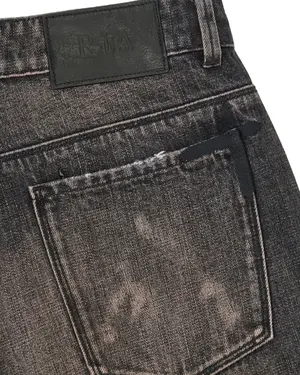 RtA Cotton Logo Graphic Distressed Jeans