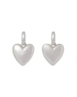 ROXANNE ASSOULIN The Token Small Heart Disc Drop Earrings - Silver