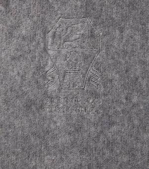 Brunello Cucinelli Logo Linen-trimmed Cotton Terry Bathrobe