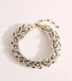 COPPOLA E TOPPO Crystal Foglie Necklace