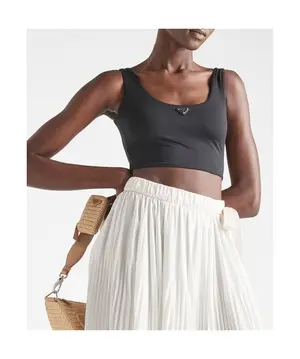 Prada Stretch Jersey Cropped Top