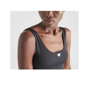 Prada Stretch Jersey Cropped Top