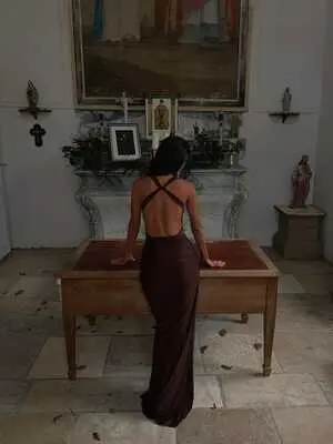 OUTCAST Pria Maxi Dress Chocolate