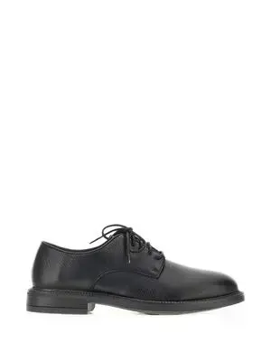 CALCE Grainy-leather Derby Shoes - Black