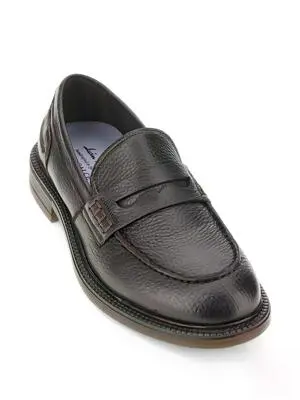 CALCE Grained-leather Penny Loafers