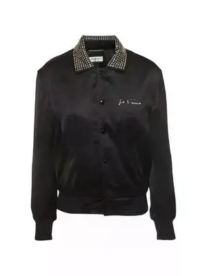 Saint Laurent Je T'aime" Embellished Collar Bomber Jacket