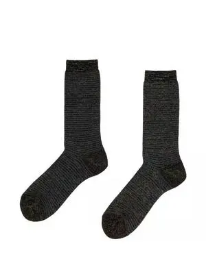 ANT45 Lapua Horizontal-stripe Socks - Grey