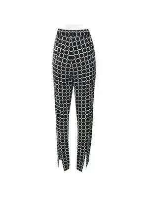 LOUIS VUITTON Circle-print Straight-leg Trousers