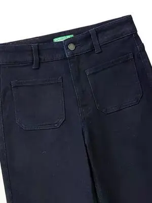 BENETTON Patch-pocket Straight-leg Jeans - Blue
