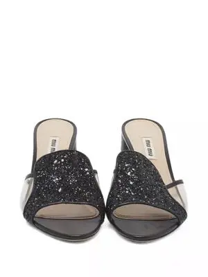 Miu Miu Crystal-embellished Slide Sandals
