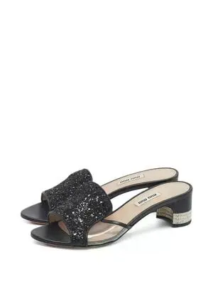 Miu Miu Crystal-embellished Slide Sandals