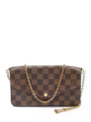 LOUIS VUITTON 2019 Felicie Damier Ebene Clutch Bag
