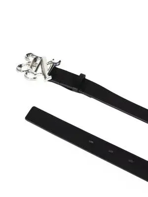 JUN/NAKAYAMA Logo-buckle Leather Belt