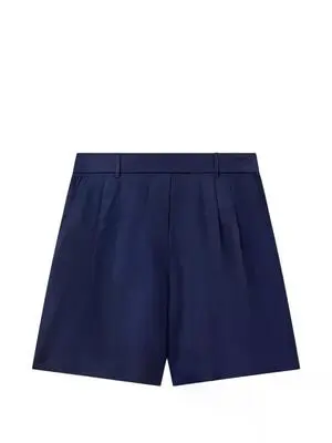BENETTON Pleated Tailored Shorts - Blue