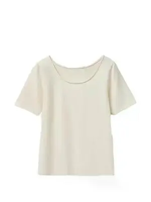 BENETTON Scoop-neck T-shirt - Neutrals