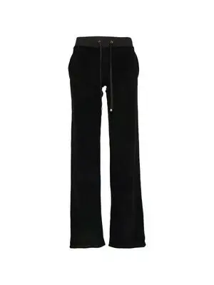 604SERVICE Velvet Cross-charm Track Pants
