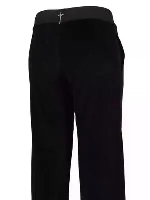 604SERVICE Velvet Cross-charm Track Pants