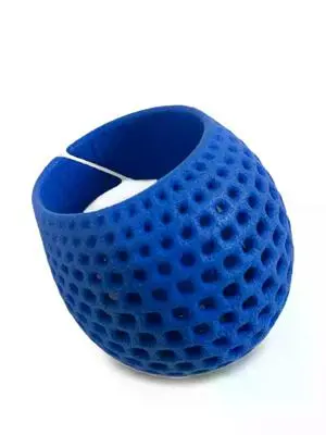MAISON 203 Reef Perforated Ring - Blue