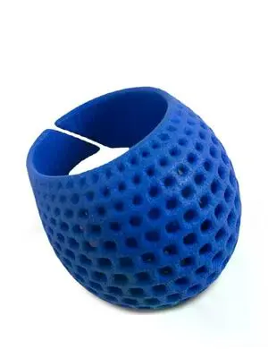 MAISON 203 Reef Perforated Ring - Blue