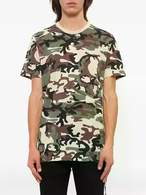 MASTERMIND WORLD Camouflage-print Logo-print T-shirt - Neutrals