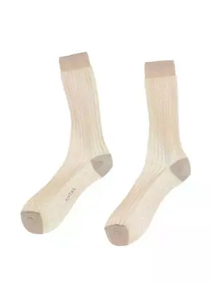ANT45 Ilex Ribbed Socks - Neutrals