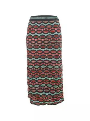Missoni Wave-pattern Knitted Midi Skirt
