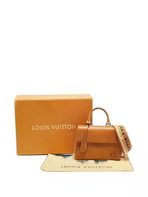 LOUIS VUITTON Mini Cluny Epi Leather Shoulder Bag With Monogram Strap