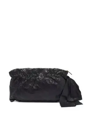 Prada Large Bow Leather Clutch Bag