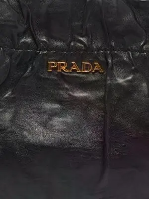 Prada Large Bow Leather Clutch Bag
