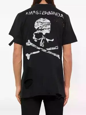 MASTERMIND WORLD Distressed Logo-print T-shirt