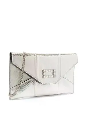 LANCEL Crystal-embellished Snakeskin-effect Cross Body Bag