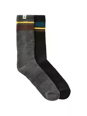 BENETTON Striped Knitted Socks Pack - Black