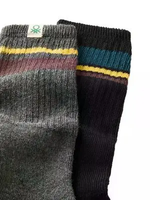 BENETTON Striped Knitted Socks Pack