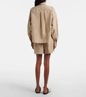 Brunello Cucinelli Broderie Anglaise Cotton-blend Shorts