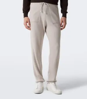Eleventy Ribbed-knit Cashmere Sweatpants