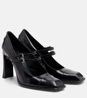 Alexander McQueen Leather Mary Jane Pumps