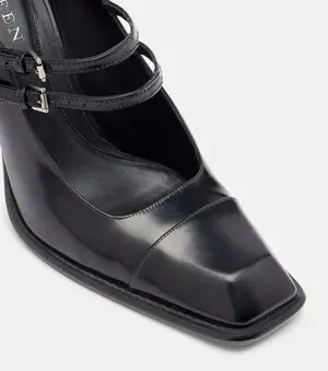 Alexander McQueen Leather Mary Jane Pumps