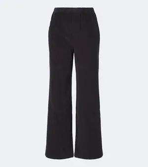 Velvet By Graham & Spencer Jayda Cotton Wide-leg Pants - Grey