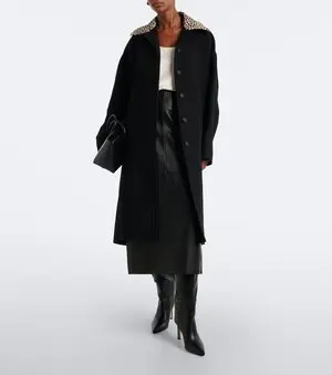 RÓHE Calf Hair-trimmed Virgin Wool Coat