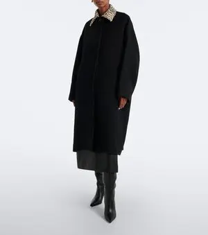 RÓHE Calf Hair-trimmed Virgin Wool Coat
