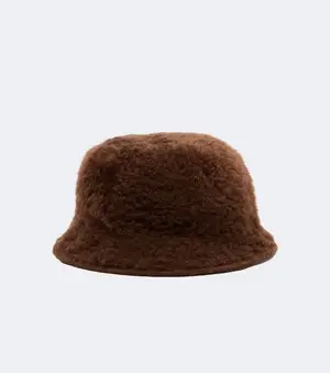 Brunello Cucinelli Monili Shearling Bucket Hat - Brown