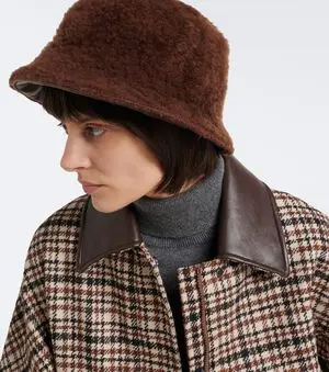 Brunello Cucinelli Monili Shearling Bucket Hat